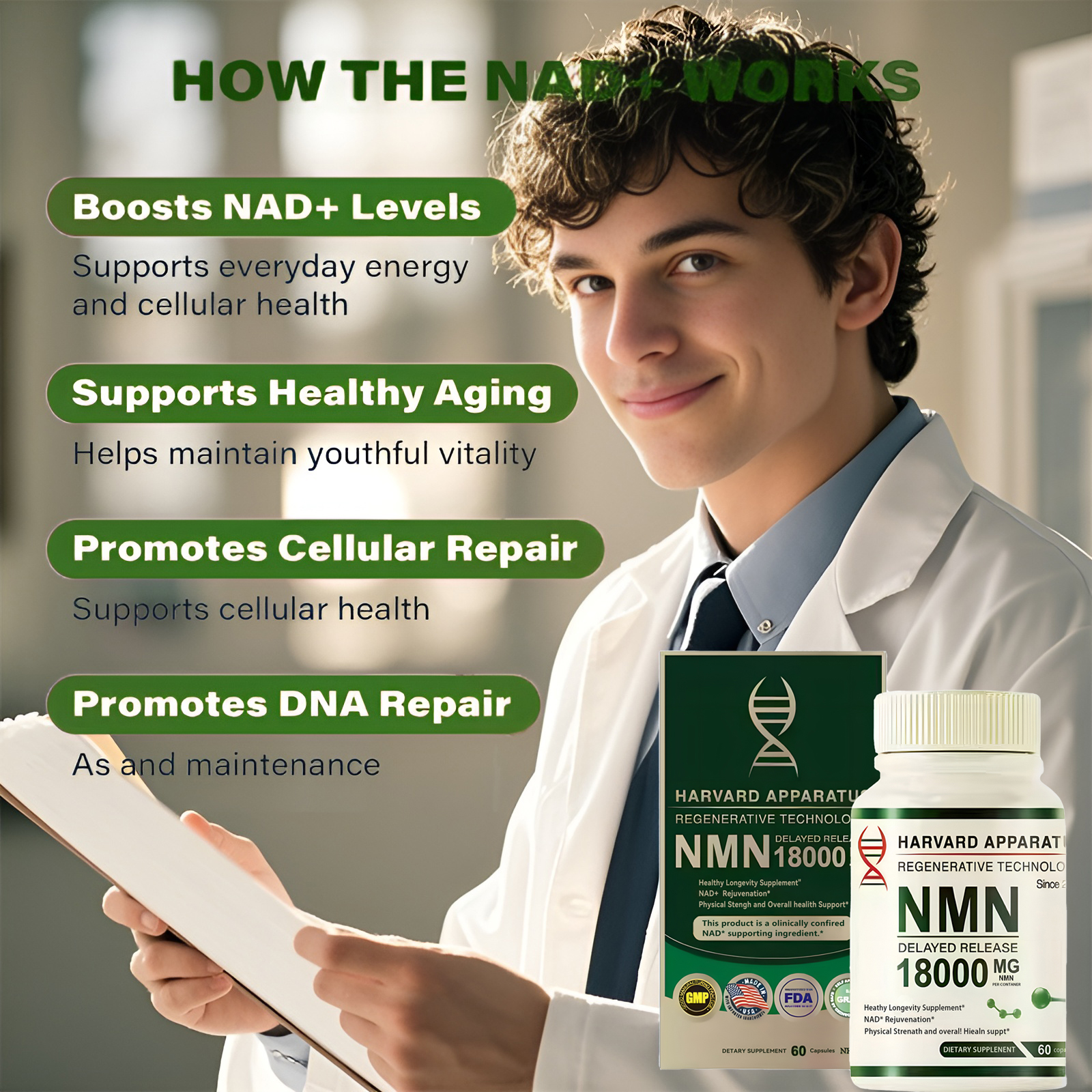 【细胞修复|抗衰老】哈佛NMN | Harvard Apparatus Regenerative Technology NMN ...